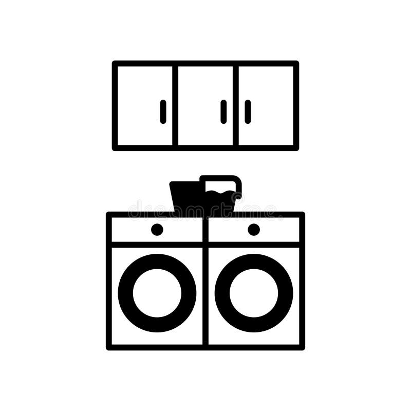 Washing Room stock vector. Illustration of number, line - 283903995