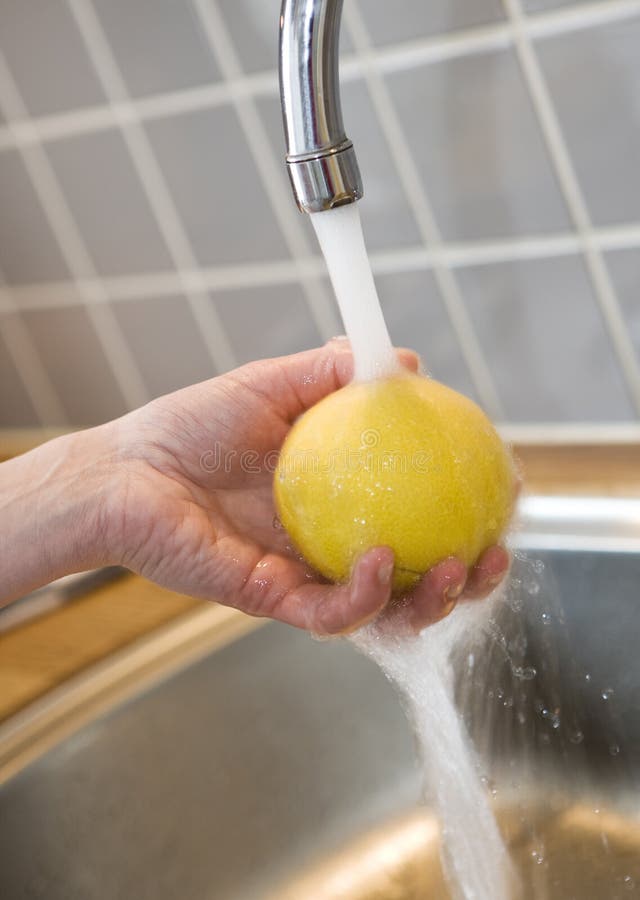 Washing Lemon stock image. Image of motion, washing, flowing - 39587623