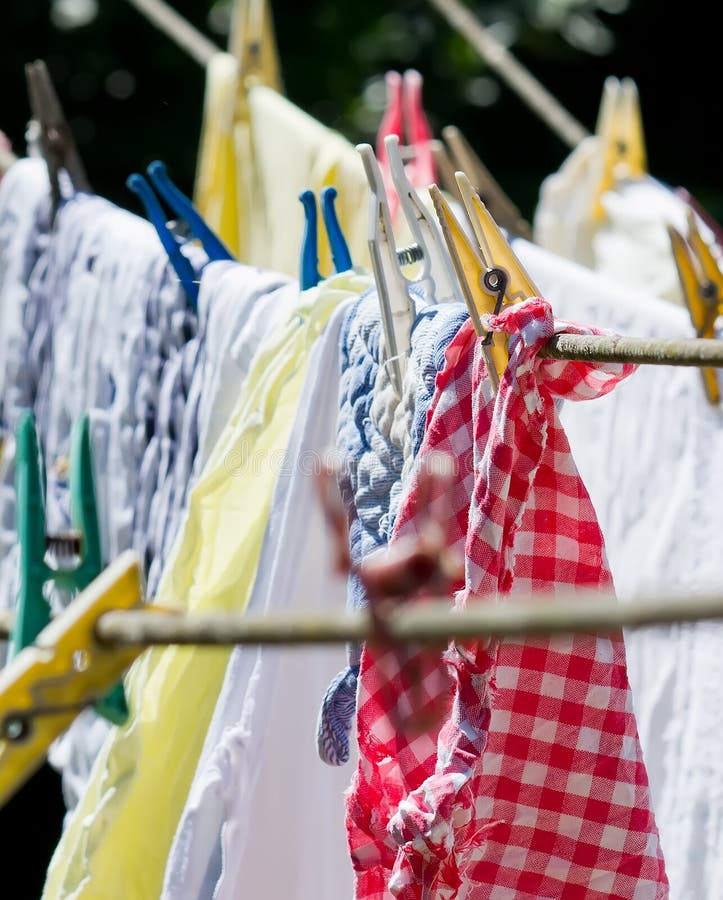 Washing on the line stock photo. Image of line, hanging - 25320206