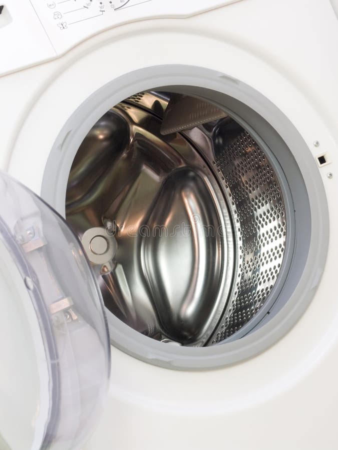Washing Machine with Laundry Stock Photo - Image of basket, heap: 28082542