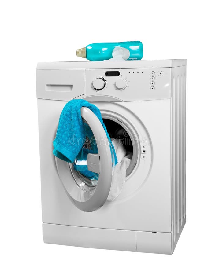 A Studio Shot of a Washing Machine Stock Photo - Image of household ...