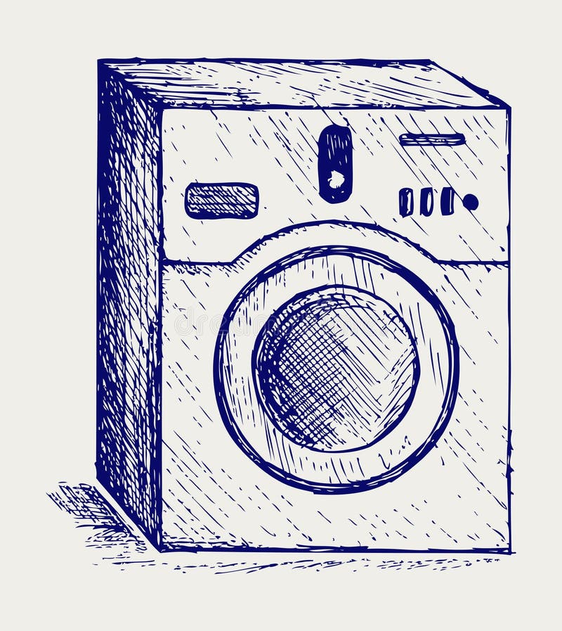 Washing Machine Stylized Illustration Stock Illustration - Illustration ...