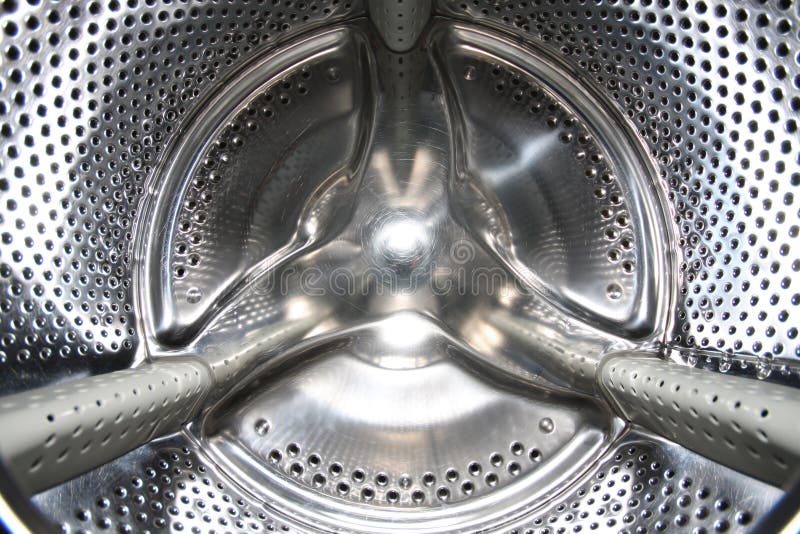 Inside the Golden Washing Machine Stock Image - Image of stainless ...