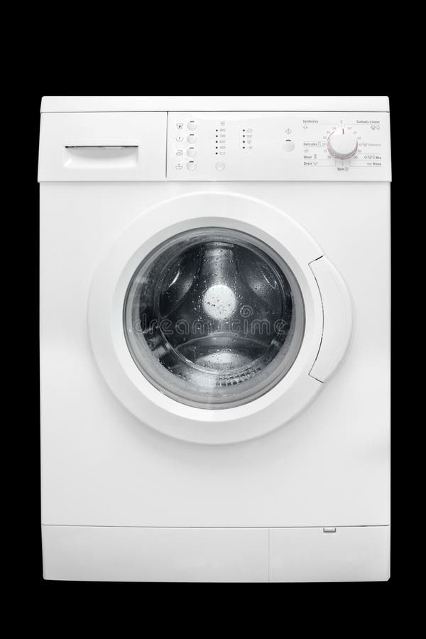 Washing Machine Isolated on White Stock Photo - Image of rotate, open ...
