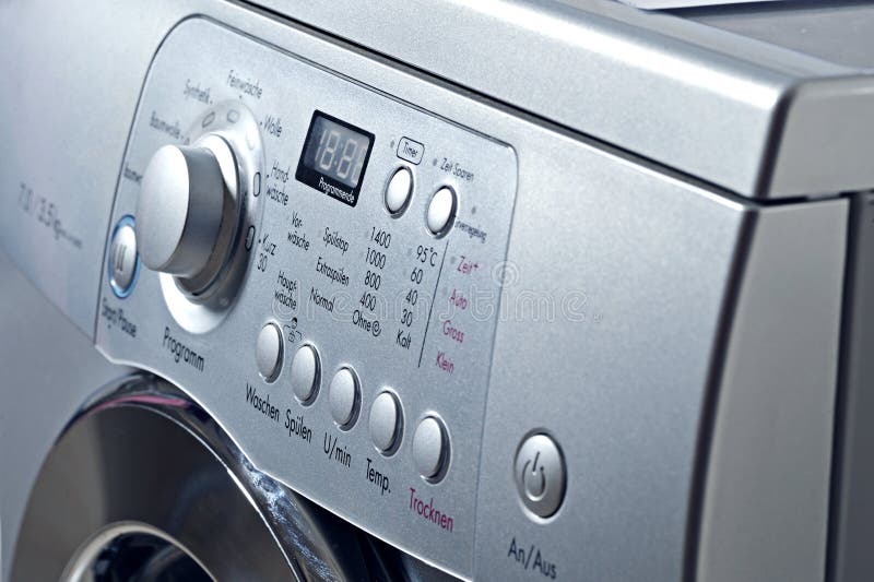 Washing Machine with Automatic Stock Photo - Image of dryer, housework ...