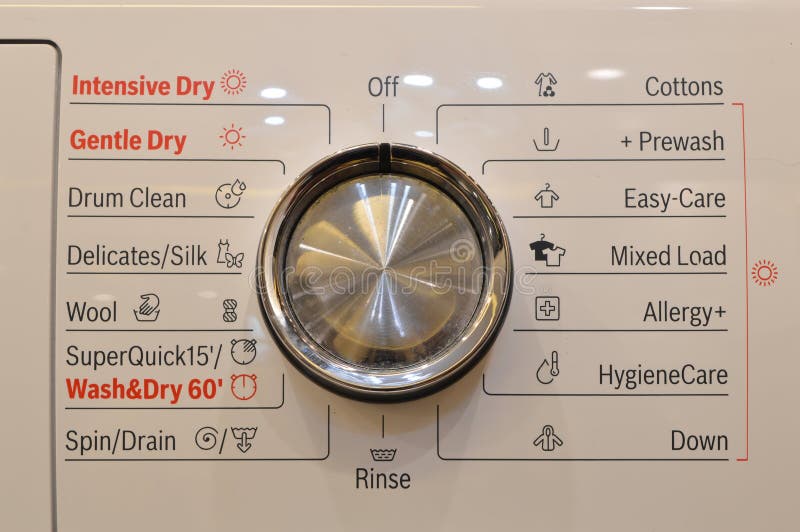The Washing Machine Buttons are Surrounded by Various Functions ...