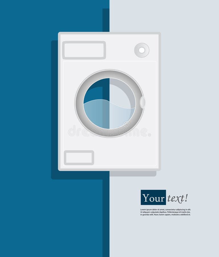 Washing machine stock vector. Illustration of laundry - 86592674