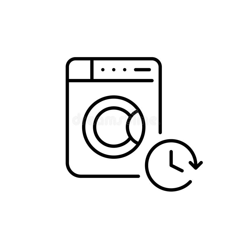 Washing Machine with Clock. Timed Laundry Cycle. Scheduled or Timed ...