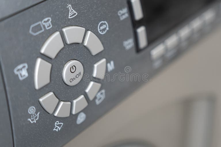 Washing Machine Close Up. Washing Modes in the Washing Machine Stock ...