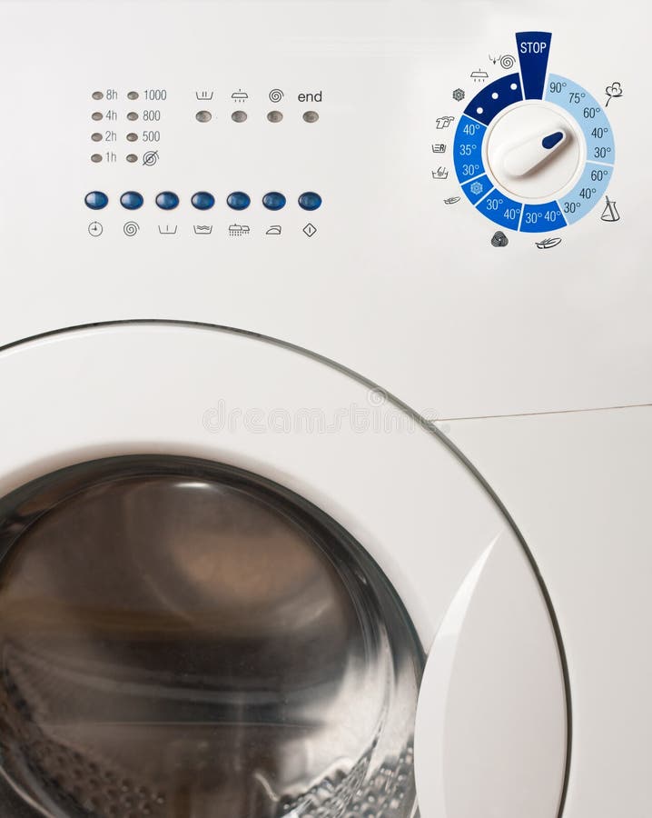 Washing Machine Control Panel Stock Photo - Image of appliance, round ...