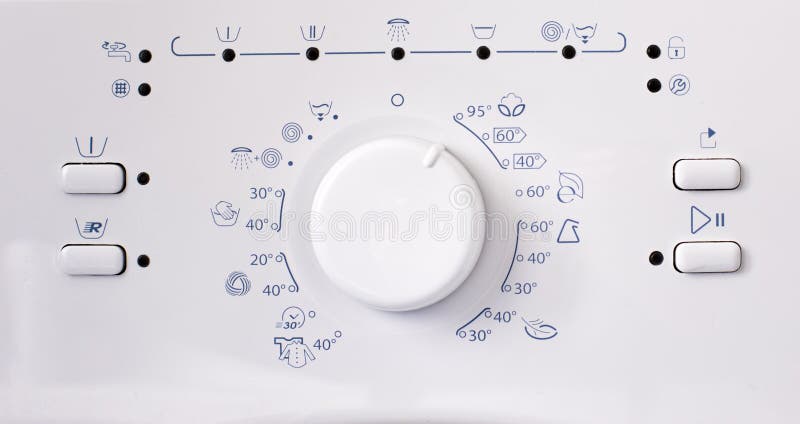 Washing Machine Control Panel Stock Image - Image of rotate, english ...