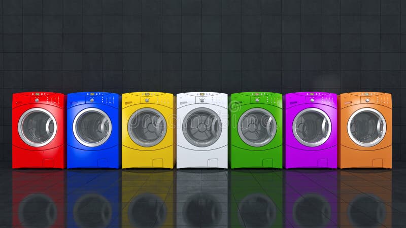 Washing Machine Stylized Illustration Stock Illustration - Illustration ...