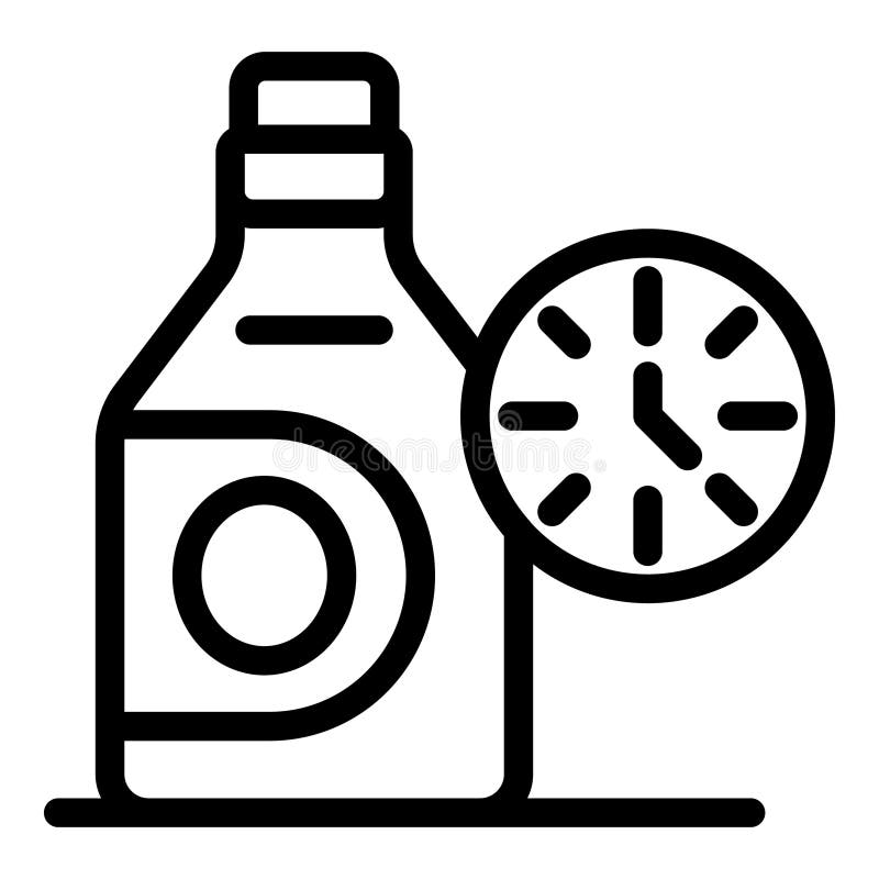 Washing Machine Detergent Bottle Showing Washing Time Icon Stock ...