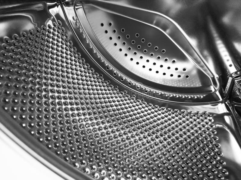 Washing Machine Drum Close Up. Washing Machine Background. Inside the ...