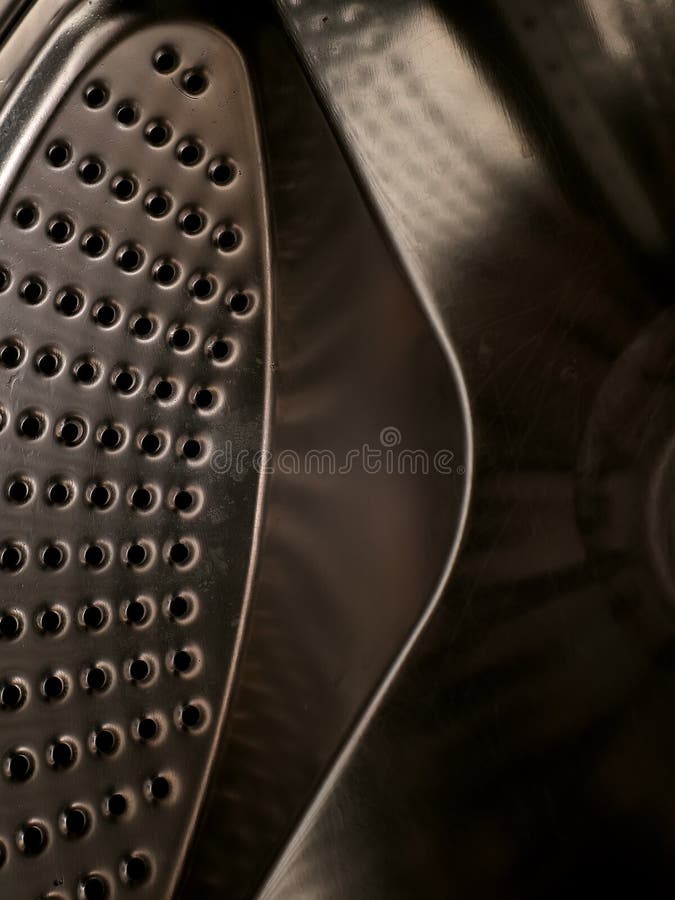 Washing Machine Drum Inside. Chromed Drum Washing Machine. Stock Photo ...