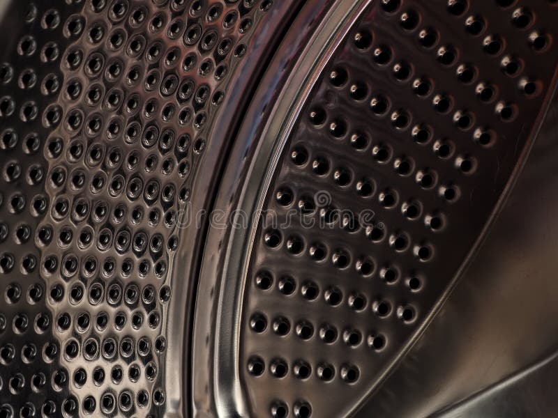 Washing Machine Drum Inside. Chromed Drum Washing Machine. Stock Image ...