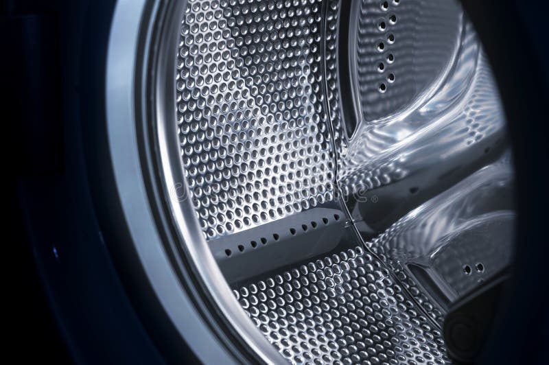 Washing machine steel drum stock image. Image of clothes - 14014831