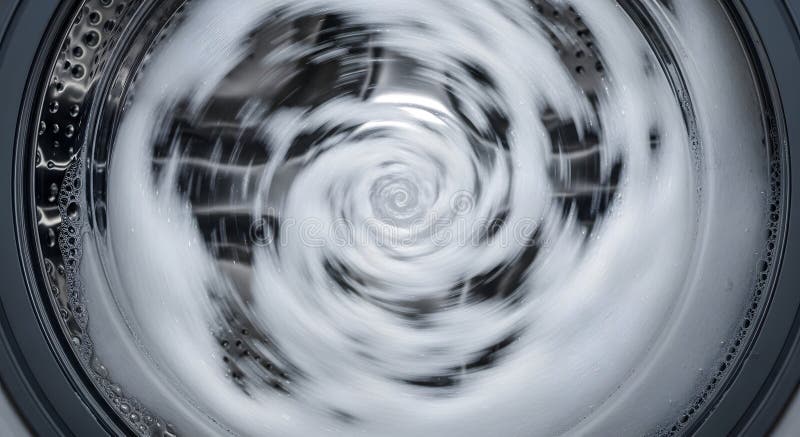 Washing Machine Drum in Spin Cycle Stock Illustration - Illustration of ...