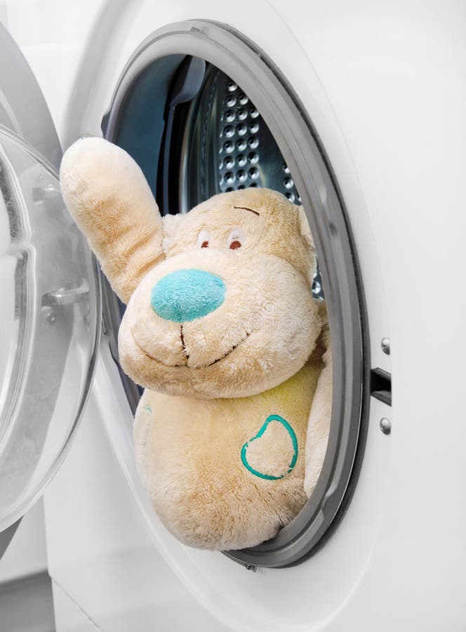 Washing machine stock image. Image of gentle, bear, children - 36680693