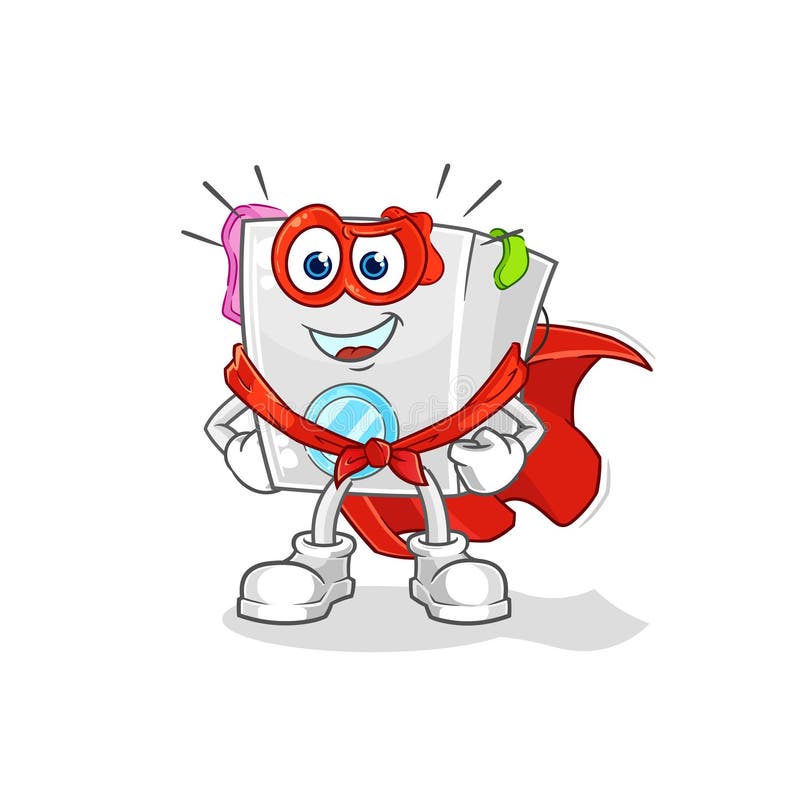 Washing Machine Heroes Vector. Cartoon Character Stock Vector ...