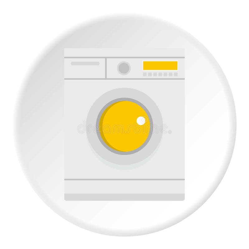 Washing Machine Icon Circle Stock Vector - Illustration of front ...