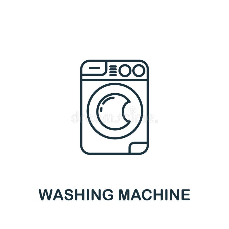 Washing Machine Icon from Cleaning Collection. Simple Line Element ...