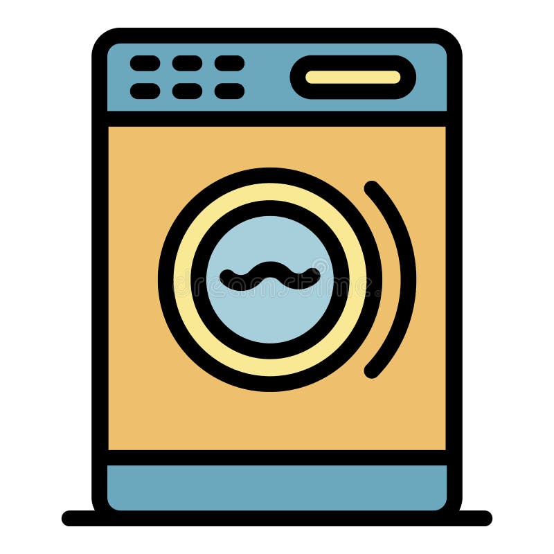 Washing Machine Icon Color Outline Vector Stock Vector - Illustration ...