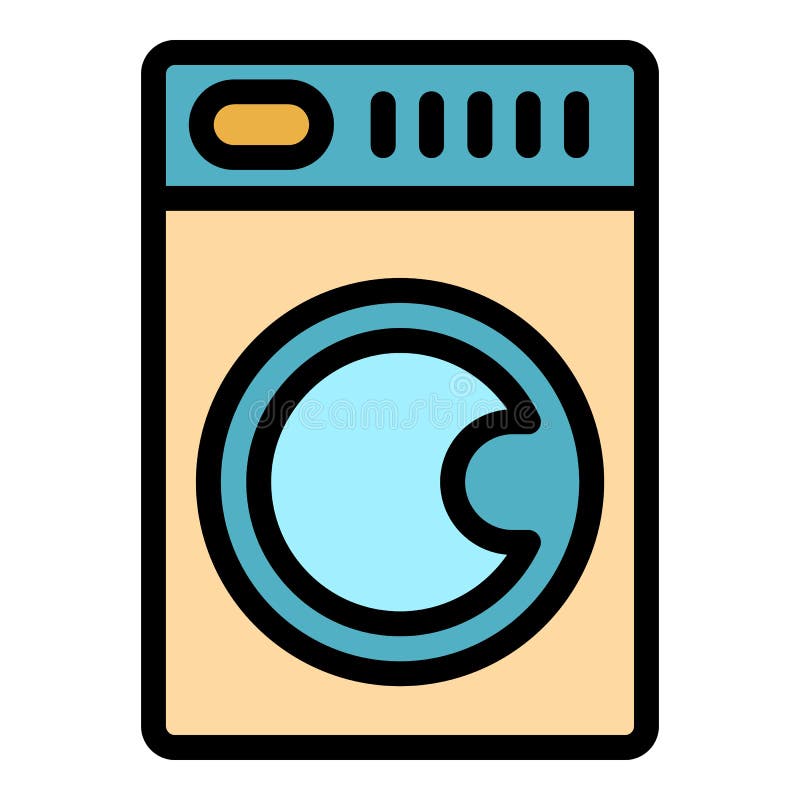 Washing Machine Icon Color Outline Vector Stock Vector - Illustration ...