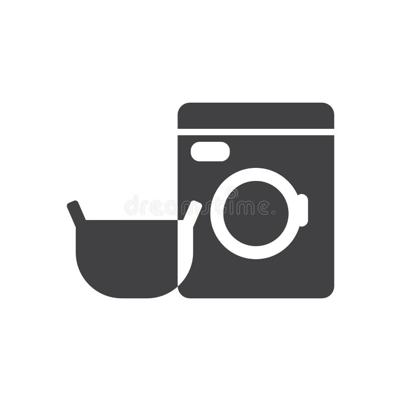 Washing Machine Icon, Filled Flat Sign, Solid Glyph Pictogram. Stock ...