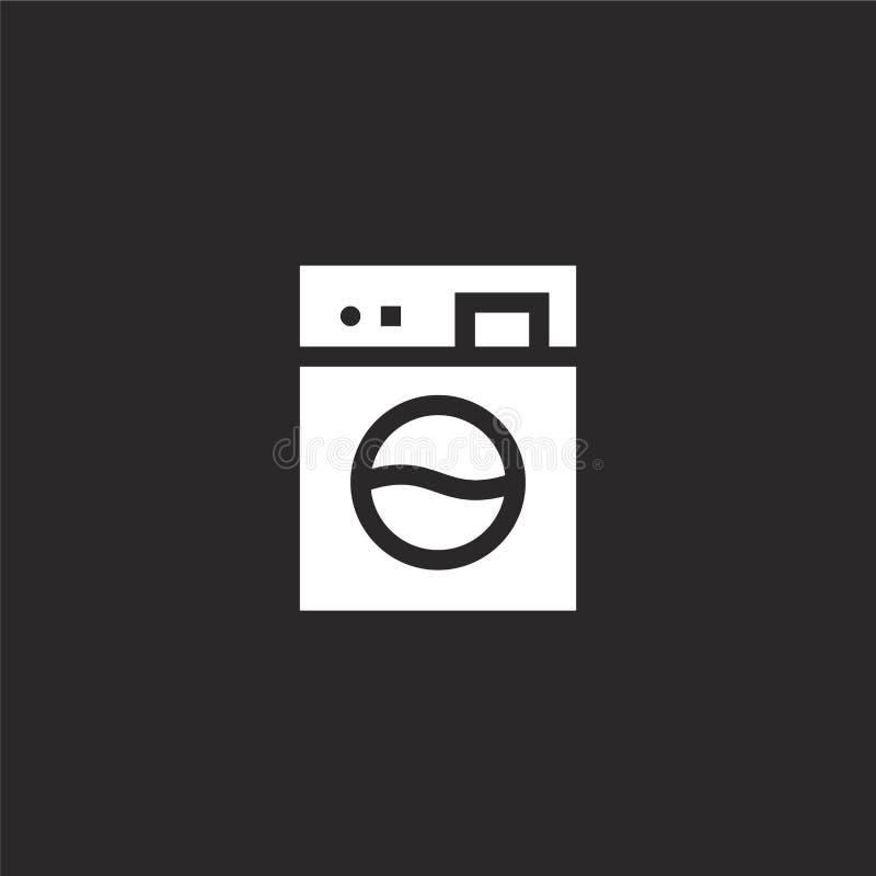 Washing Machine Icon. Filled Washing Machine Icon for Website Design ...