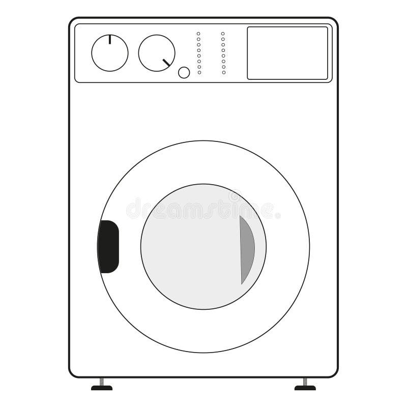 Button Control Washing Machine Panel Stock Illustrations – 131 Button ...