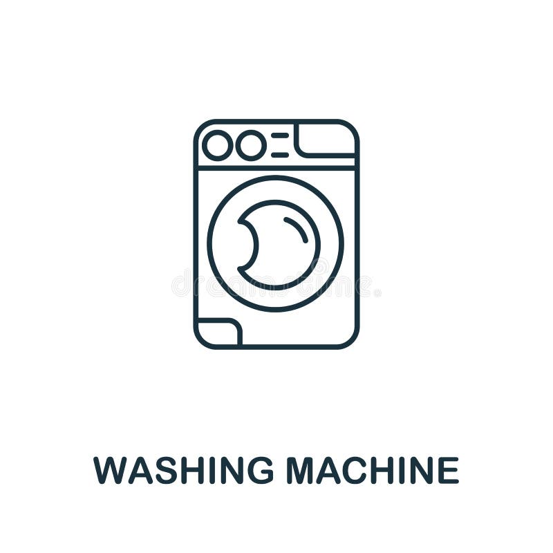 Washing Machine Icon from Cleaning Collection. Simple Line Element ...