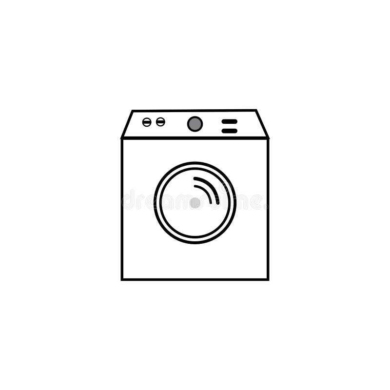 Washing machine icon logo stock illustration. Illustration of room ...