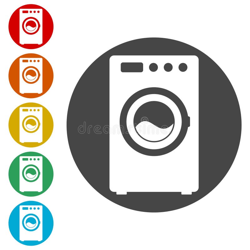Washing Machine Icon, Simple Vector Stock Vector - Illustration of ...