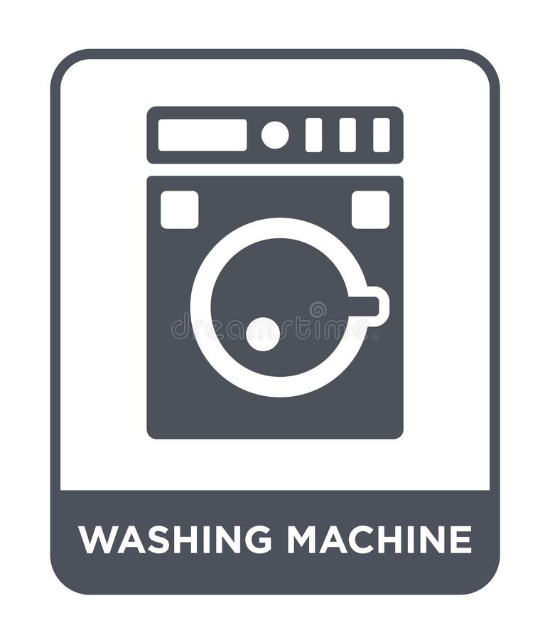 Washing Machine with Dots Icon in Trendy Design Style. Washing Machine ...