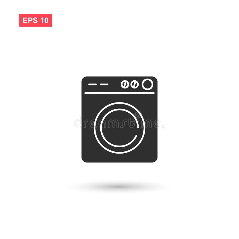 Washing Machine Icon Vector Design Isolated 7 Stock Vector ...
