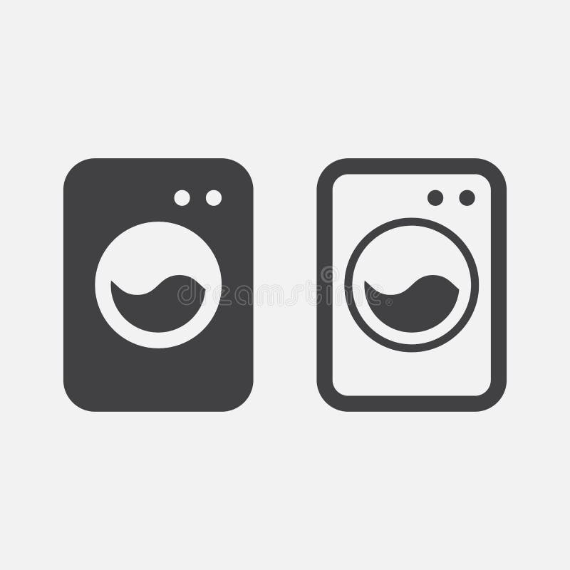 Washing Machine Icon Vector Isolated on White . Stock Vector ...
