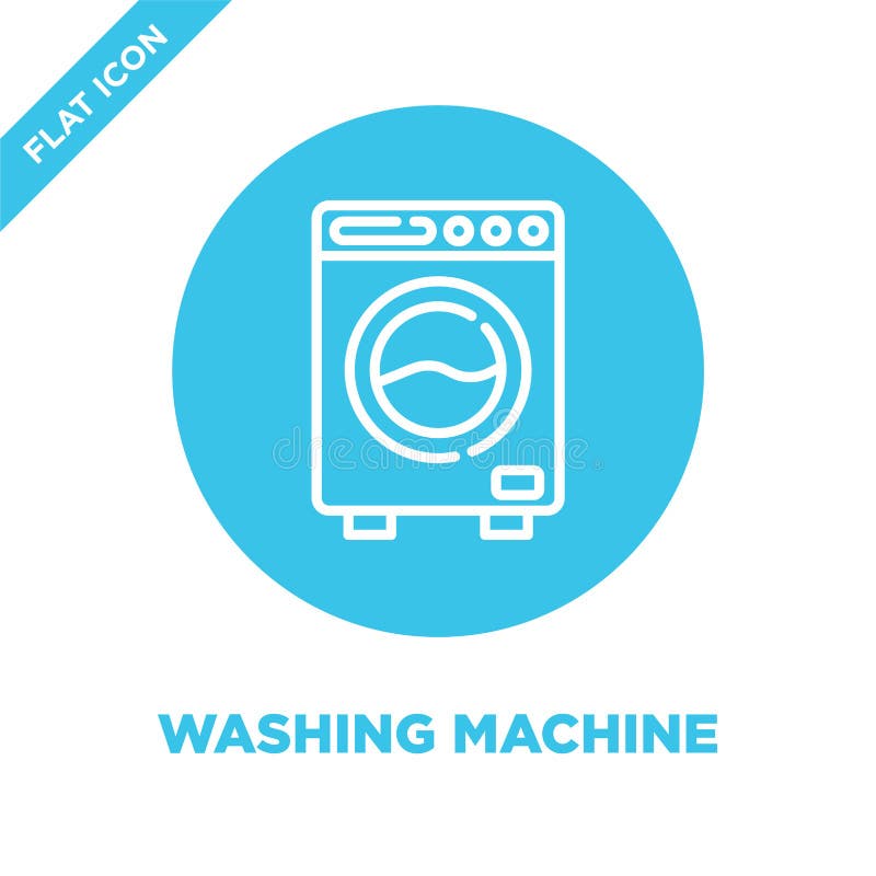 Washing Machine Icon Vector from Smart Home Collection. Thin Line ...
