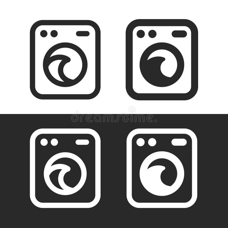 Washing Machine Icon. Washer Icon. Symbol of Washing or Linen. Stock ...