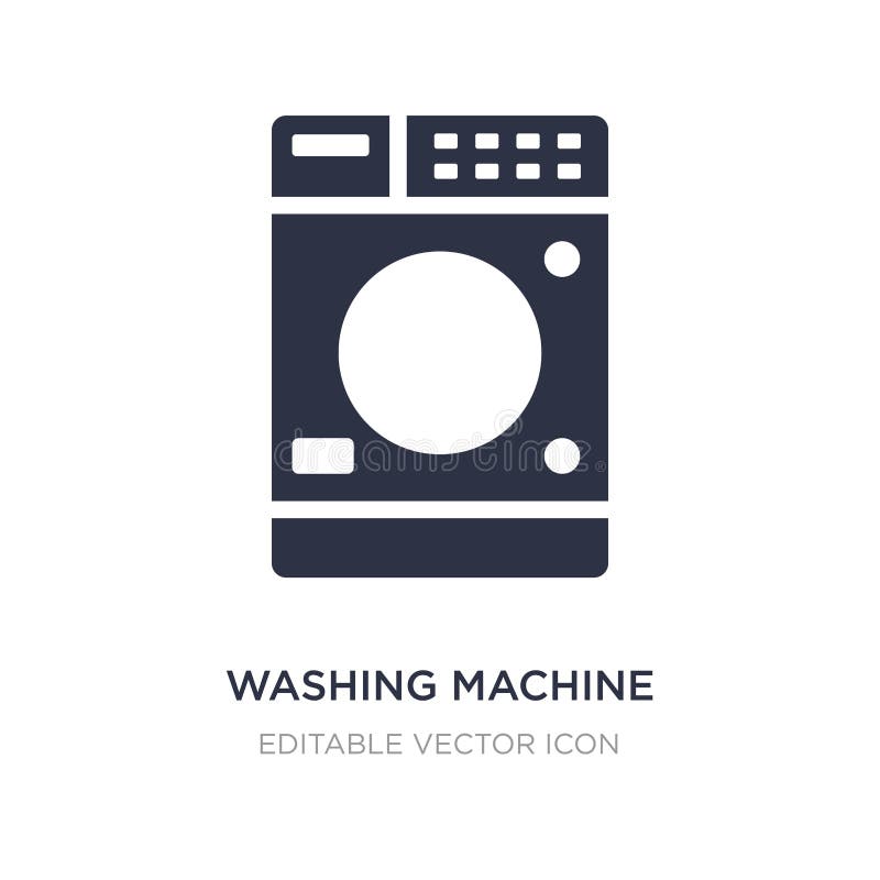 Washing Machine Icon on White Background. Simple Element Illustration ...