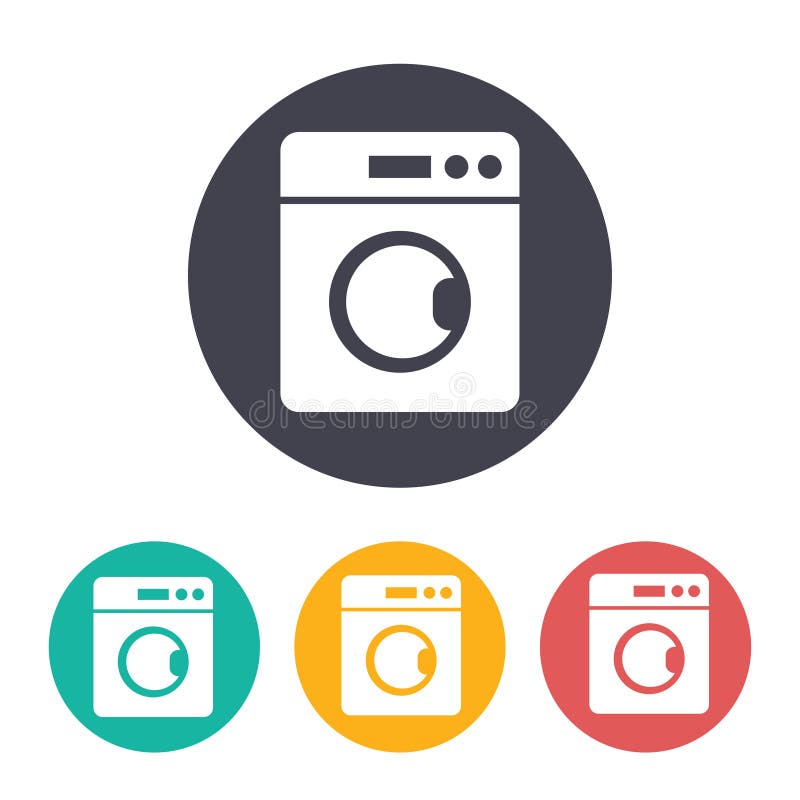 Washing Machine Illustration. Laundry Flat Vector Icon Stock ...