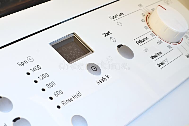 Washing Machine Control Panel Stock Image - Image of circle, machine ...