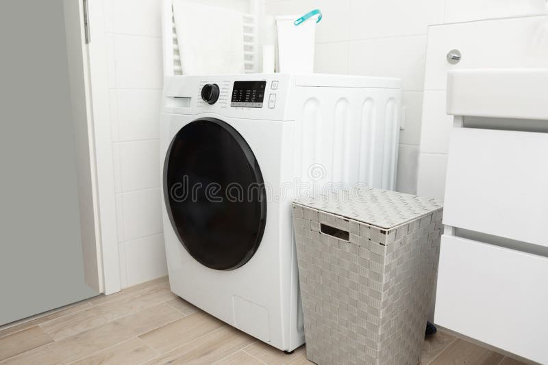 Washing Machine in the Interior of the House Stock Photo - Image of ...