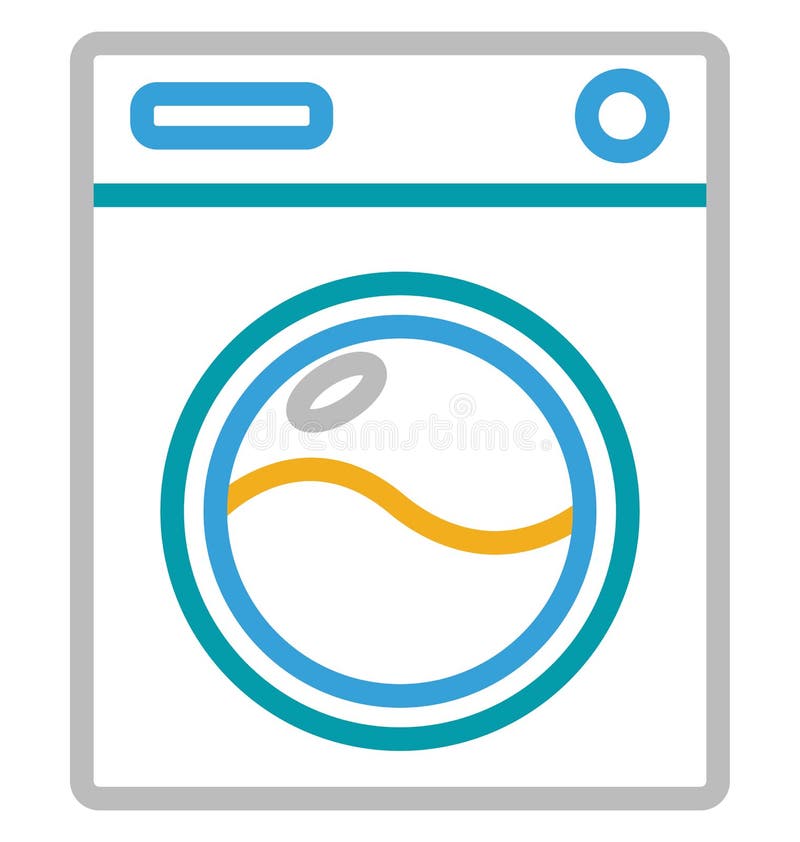 Washing Machine Isolated Line Vector Icon Editable Stock Illustration ... Washing Machine Isolated Line Vector Icon Editable Stock Illustration ...