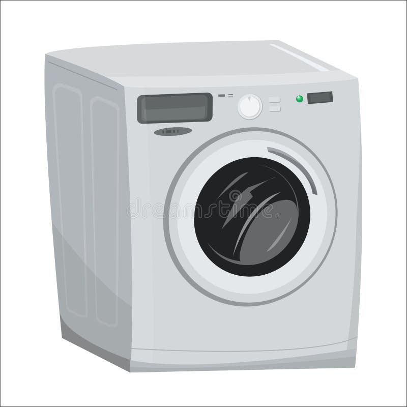 Washing Machine Laundry Cartoon Illustration Stock Illustration ...