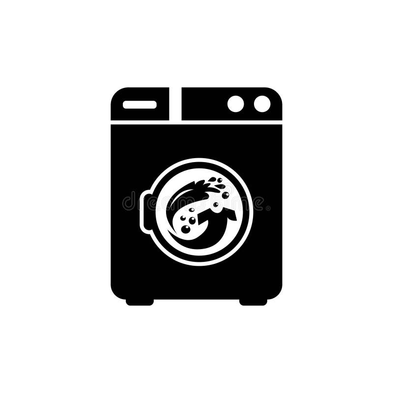 Washing Machine or Laundry Icon. Vector Illustration Template Design ...
