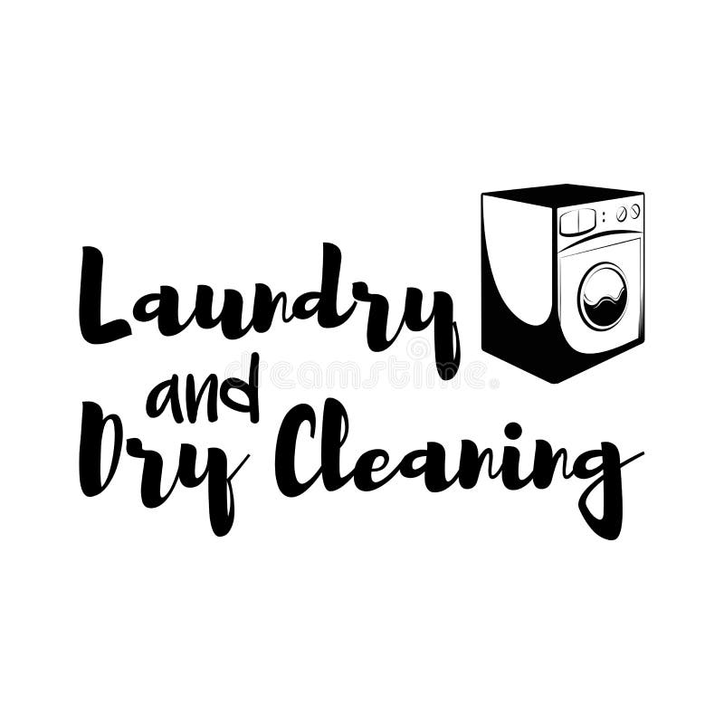 Laundry Room Label and Badge. Washer, Washing Machine Bubbbles. Stock ...