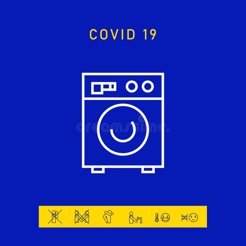 Washing Machine Linear Icon. Graphic Elements for Your Design Stock ...