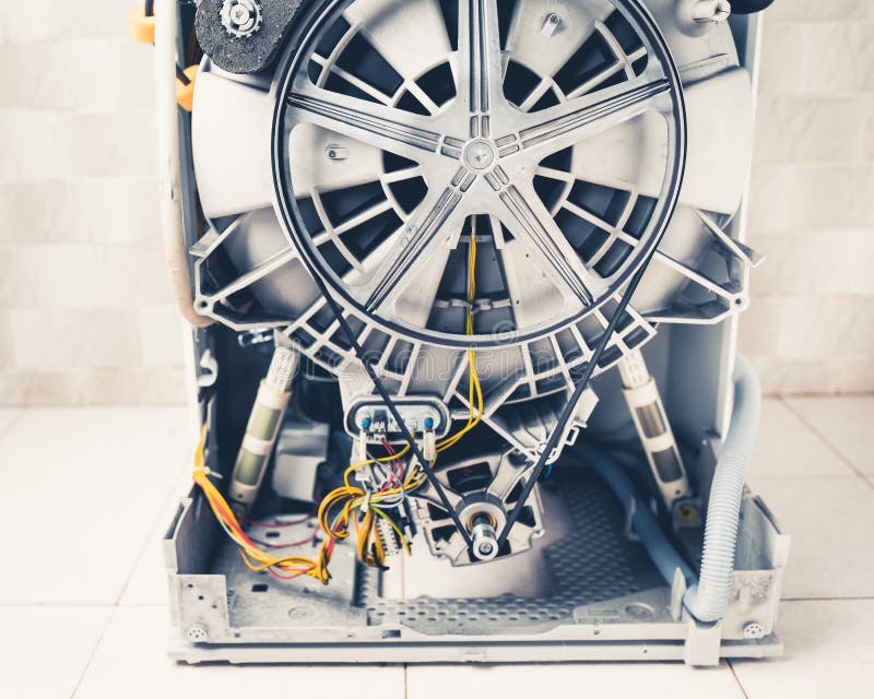Washing Machine with Open Enclosure is Ready for Service Stock Image ...