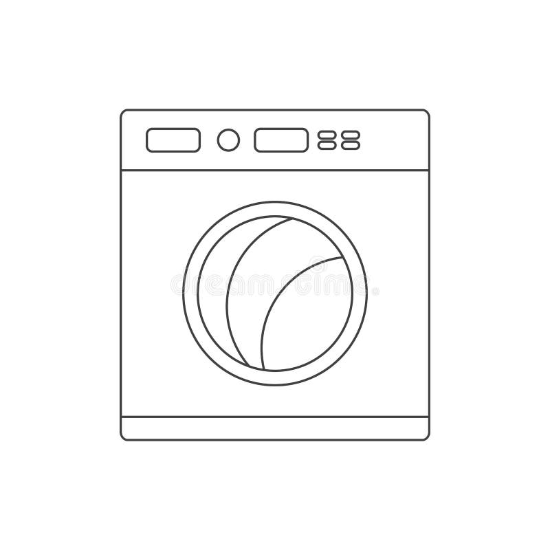 Washing Machine Outline Icon Vector Design Illustration Stock Vector ...
